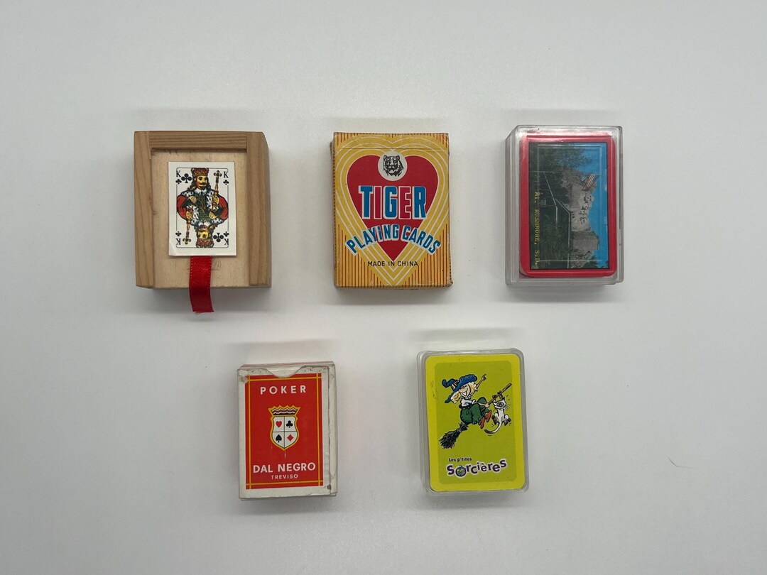 Vintage Mini Playing Cards (canastra, Bridge, Poker, Patience) Mini ...