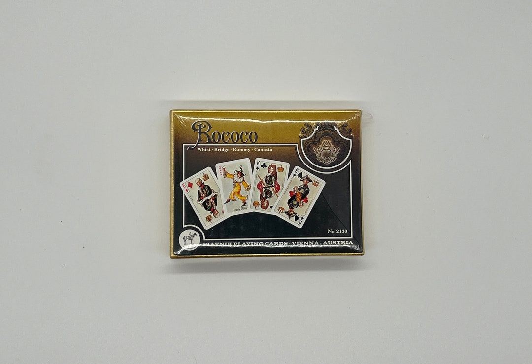 Vintage Rococo Double Deck Playing Cards by Piatnik Published in ...