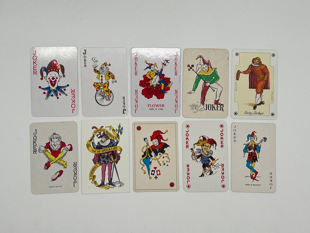 Vintage Joker Cards (classic Playing Cards) Joker Card Collection ...