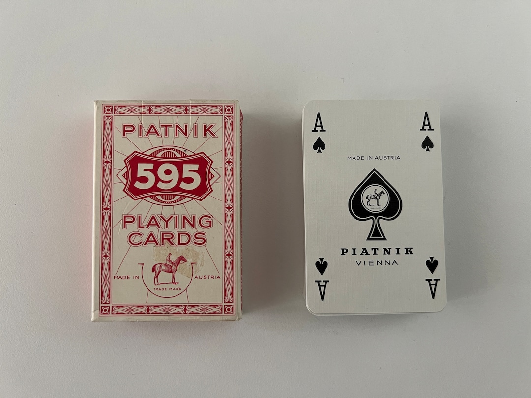 Vintage Piatnik Playing Cards Nr 595 54 Cards Playing Cards Deck Made in Austria Piatnik & Söhne ...