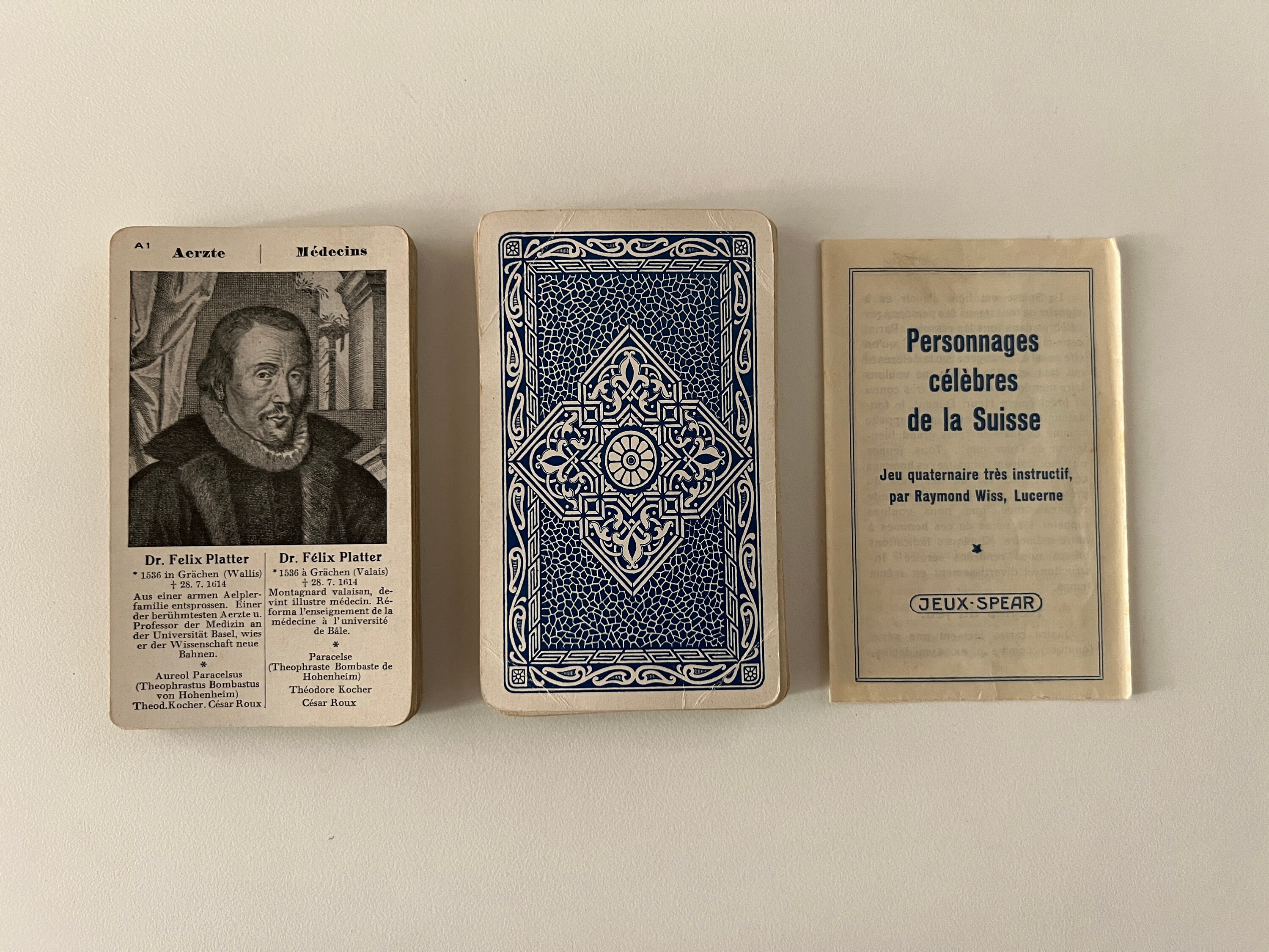 RARE Game "personages Célèbres De La Suisse" by Raymond Wiss (jeux ...