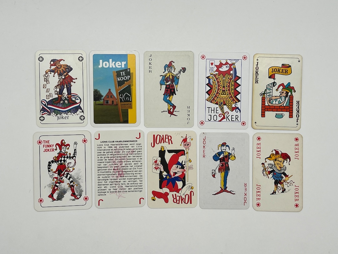 Vintage Joker Cards (classic Playing Cards) Joker Card Collection ...