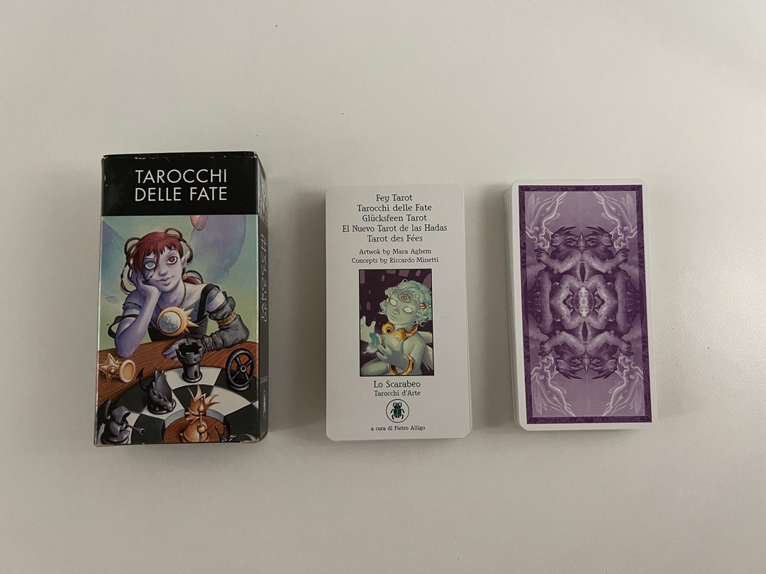 Vintage (années 2000) Fey Tarot (Tarocchi delle Fate) par Mara Aghem ...