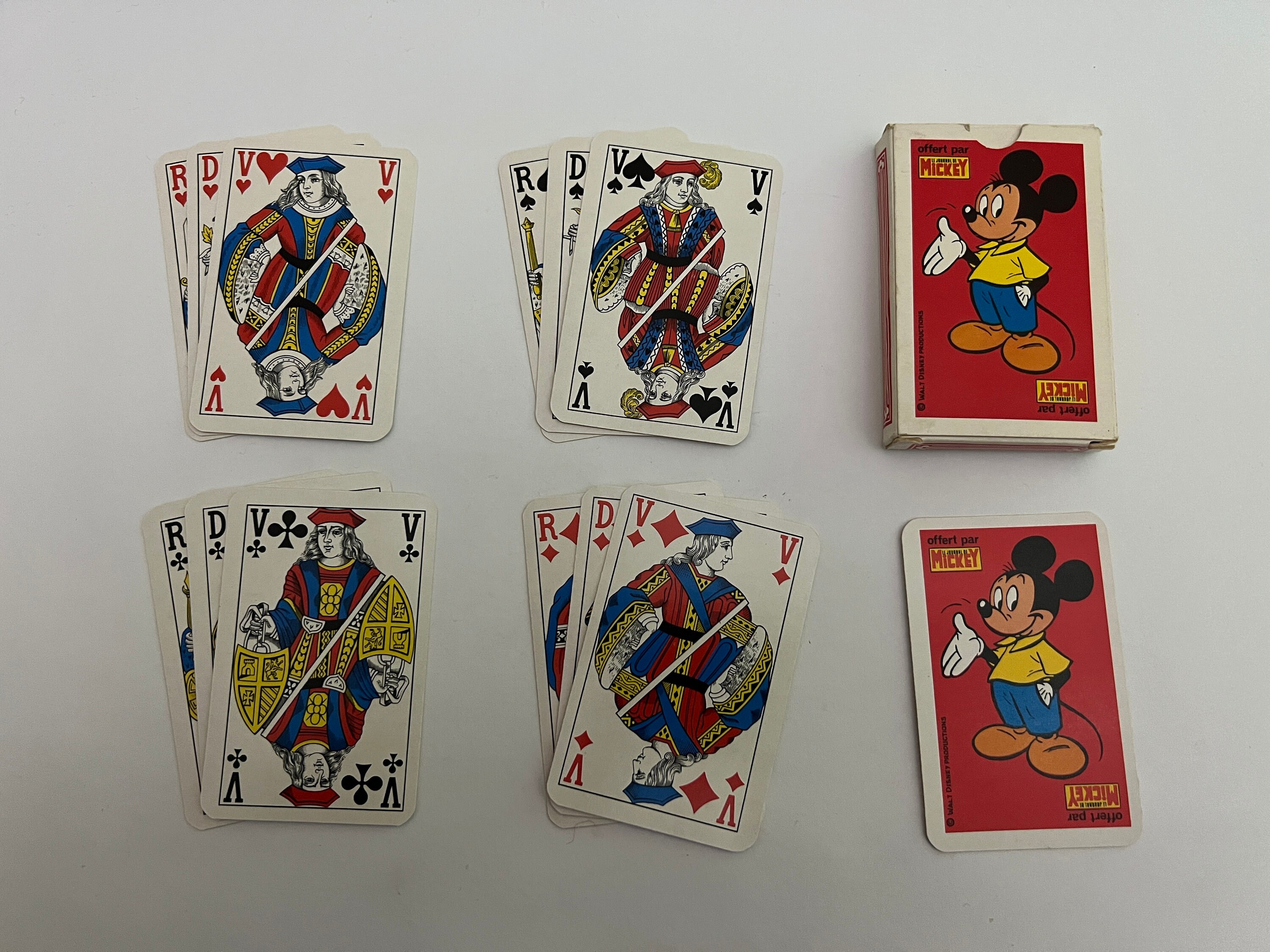 Vintage Mickey Mouse Playing Cards (walt Disney Playing Cards ...
