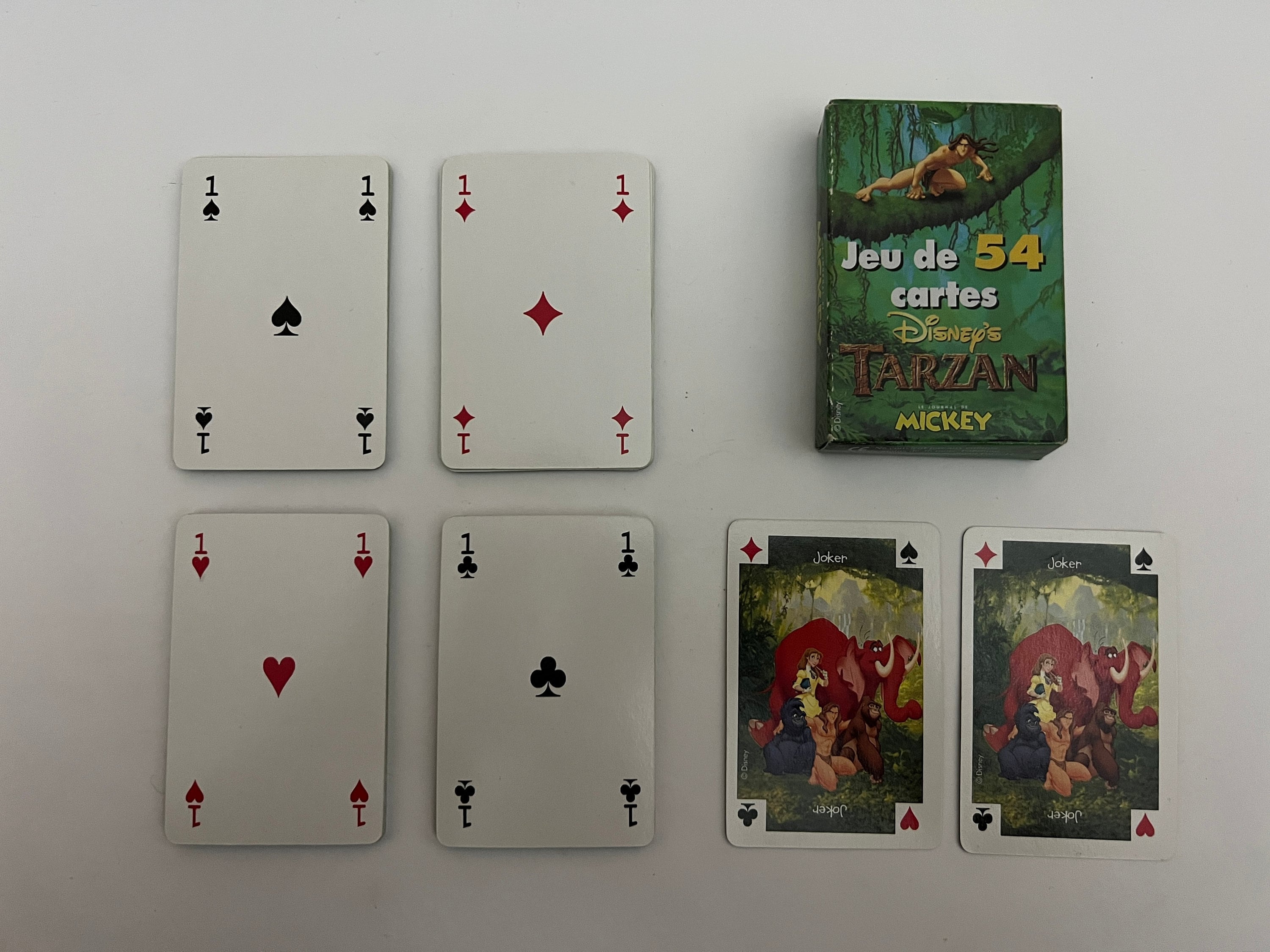Vintage Tarzan Jeu De 54 Cartes Disney Playing Cards Kids Playing Cards ...