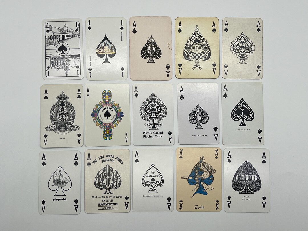 Vintage Ace of Spades Playing Cards (single Death Card) Spadille ...