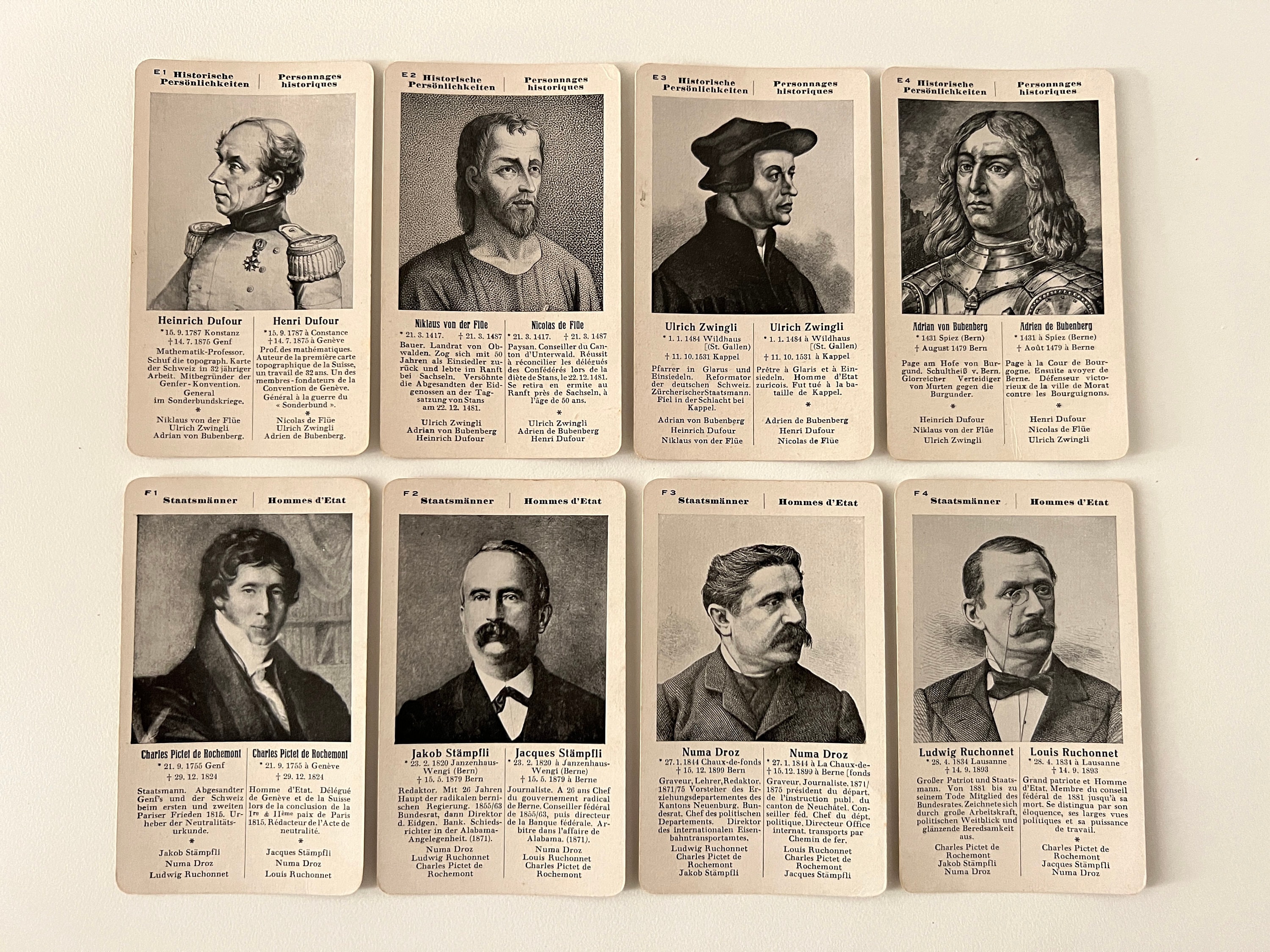 RARE Game "personages Célèbres De La Suisse" by Raymond Wiss (jeux ...