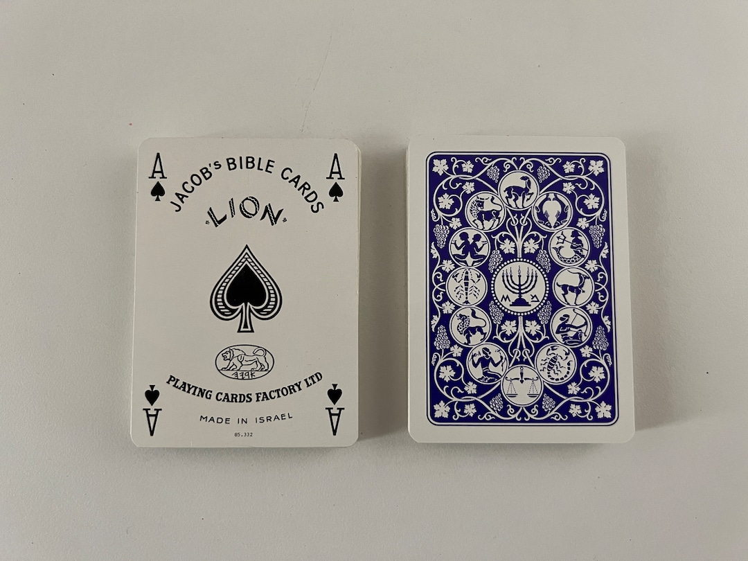 RARE (1985) Jacob’s Bible Cards Published by Lion Playing Cards Factory ...