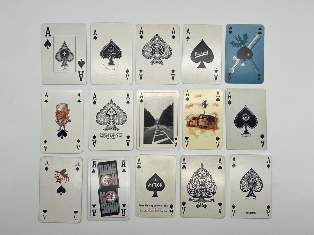 Vintage Ace of Spades Playing Cards (single Death Card) Spadille ...