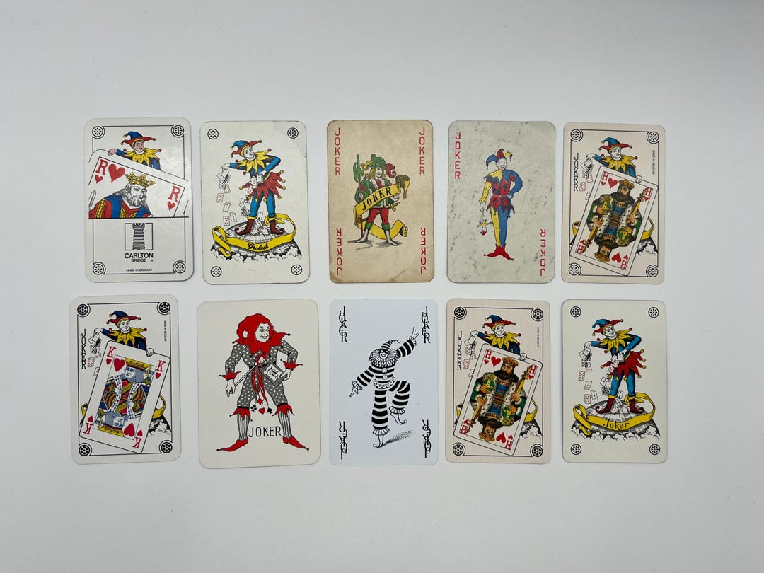 Vintage Joker Cards (classic Playing Cards) Joker Card Collection ...