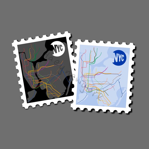 Nyc Subway Map Sticker - Etsy