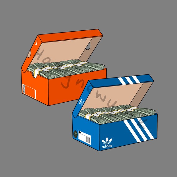 Money Box Sticker Sneaker Box Bank Cash Shoe Box | Etsy