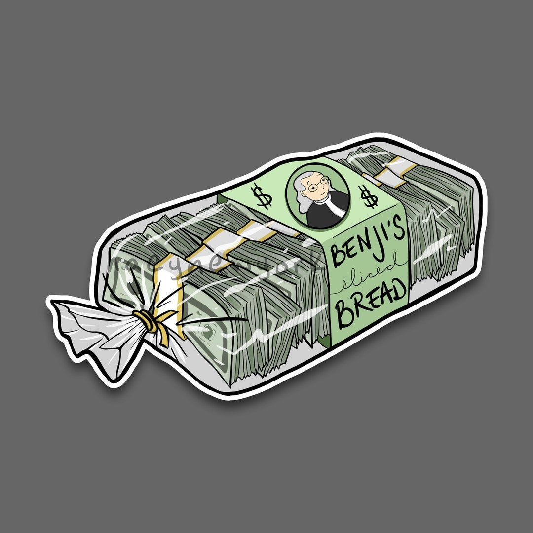 Benji's Bread Sticker Money Bag Sticker Bread Sticker - Etsy