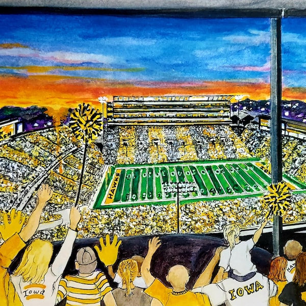 University of Iowa the Wave - Etsy