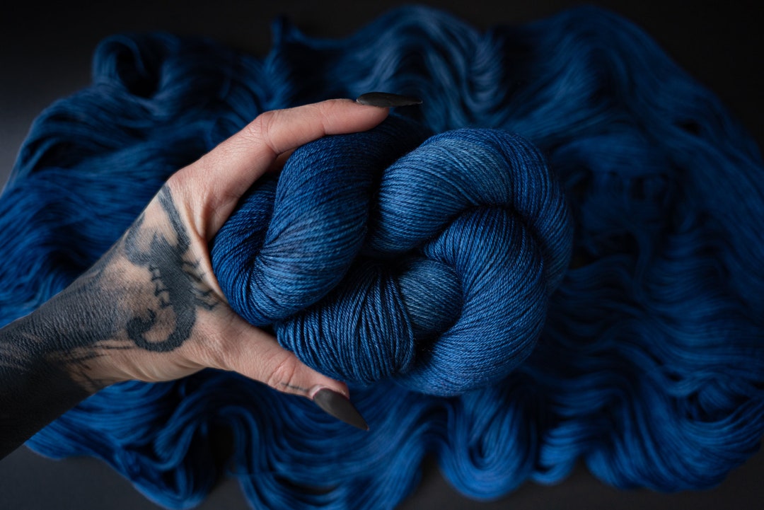 Hand Dyed Yarn Neptune Choice of Weight Crow and Crescent Yarn - Etsy