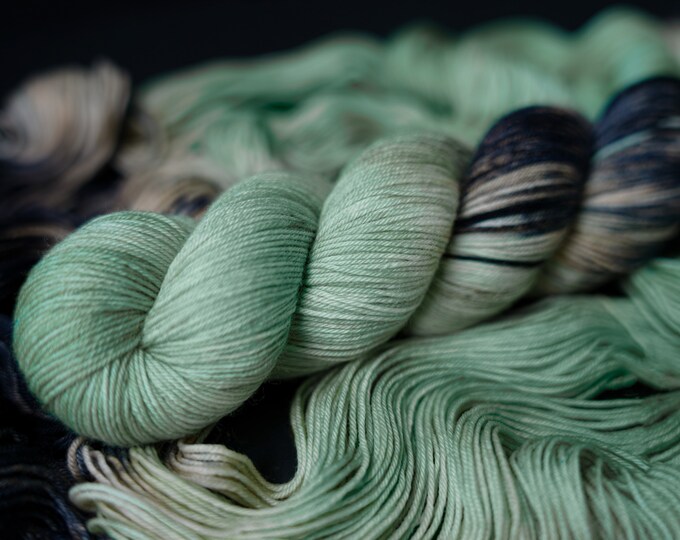Hand Dyed Yarn | Nephrite | Choice of Weight | Crow and Crescent Yarn ...