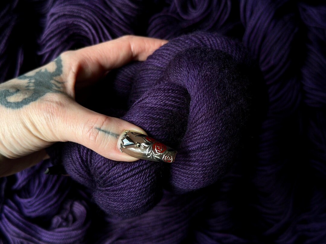 Hand Dyed Yarn | Cloak | Choice of Weight | Crow and Crescent Yarn - Etsy