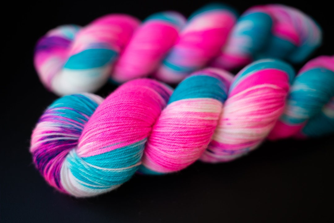 Hand Dyed Yarn Galaxy Girl Choice of Weight Crow and Crescent Yarn - Etsy