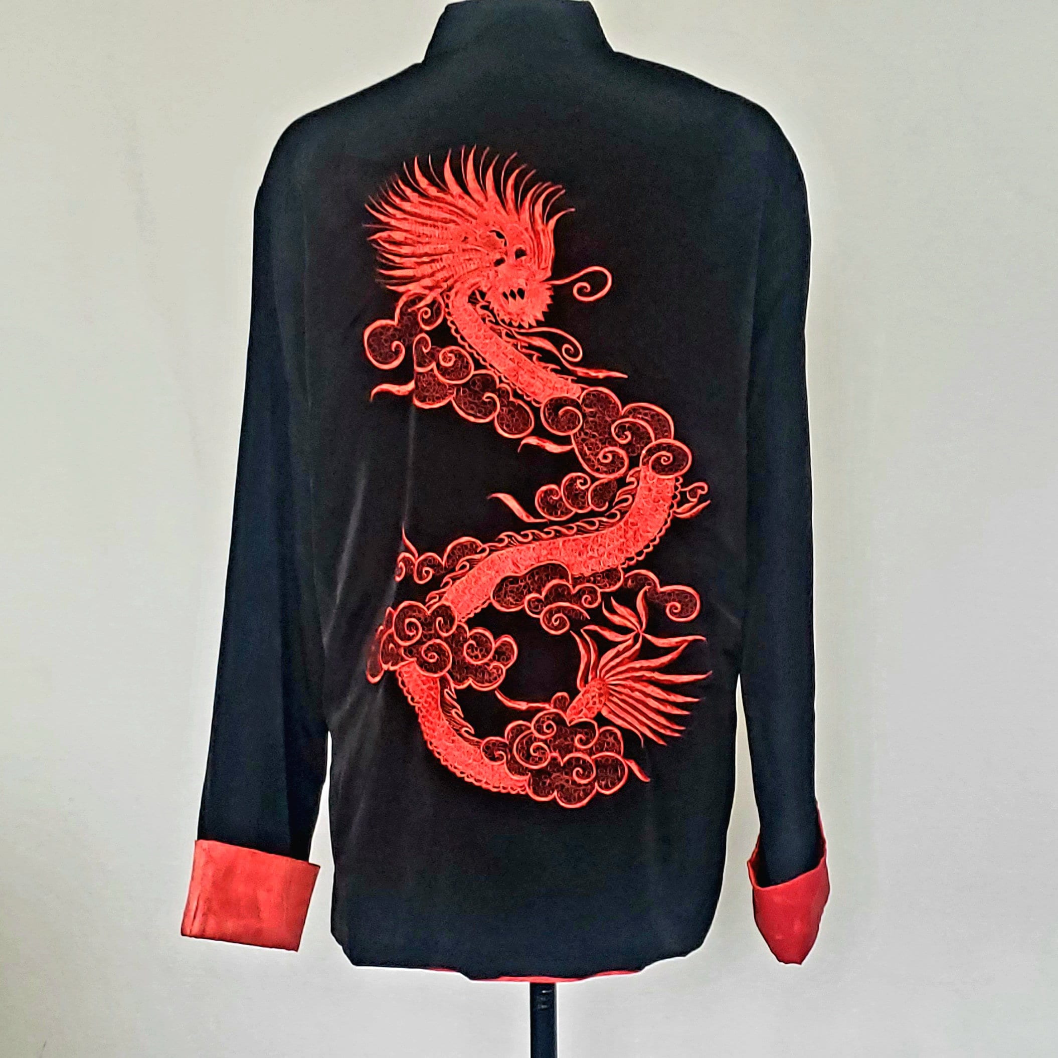 Vintage Asian Embroidered Dragon Jacket - Etsy