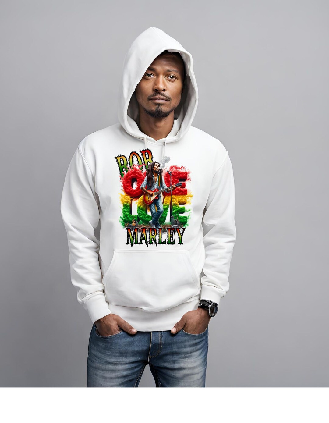 Bob Marley Hoodie Feel the Rhythm, Embrace the Legacy – Vintage Reggae ...
