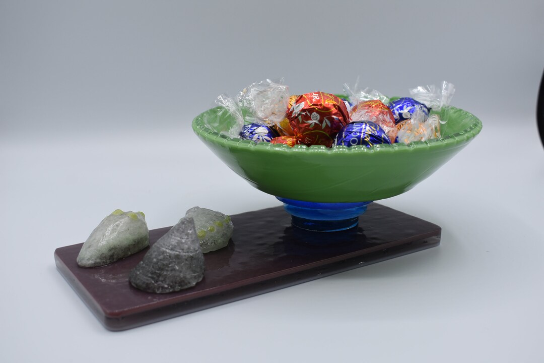 Grüne Schale Schale mit Basis - Etsy.de