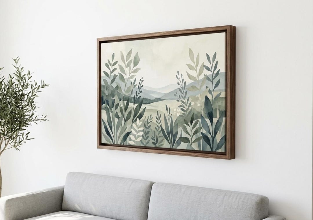 Solid Walnut Canvas Float Frame | Handcrafted Wood Floating Frame - Etsy UK