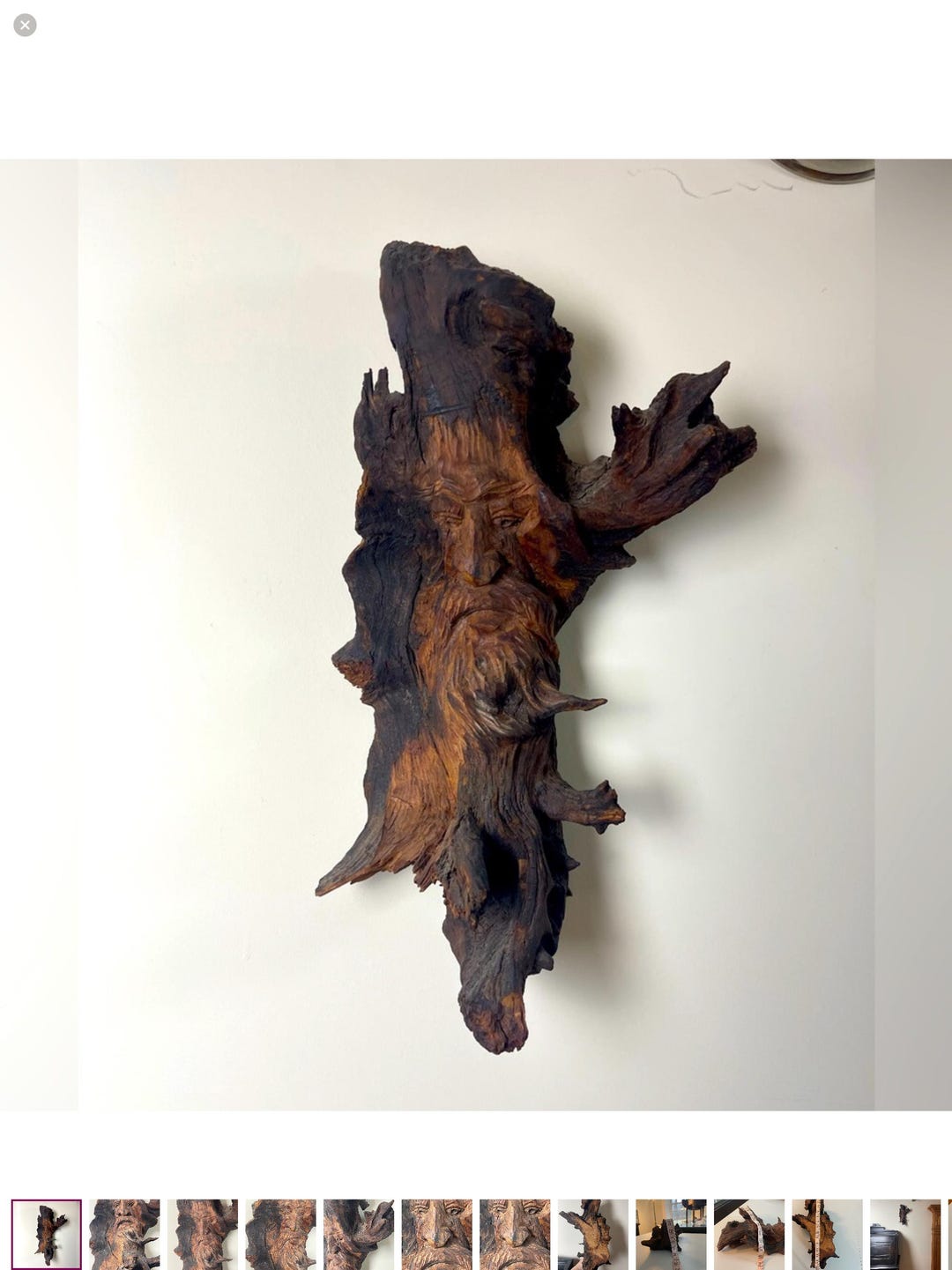 Hand Carved Green Man Tree Spirit - Etsy