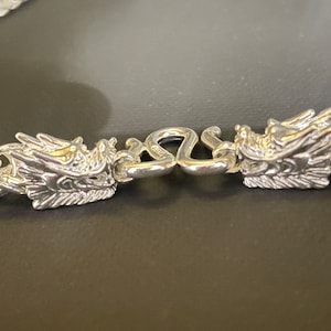 999 Pure Silver Dragon Tail Chain Necklace (7.5mm Width) Premium ...