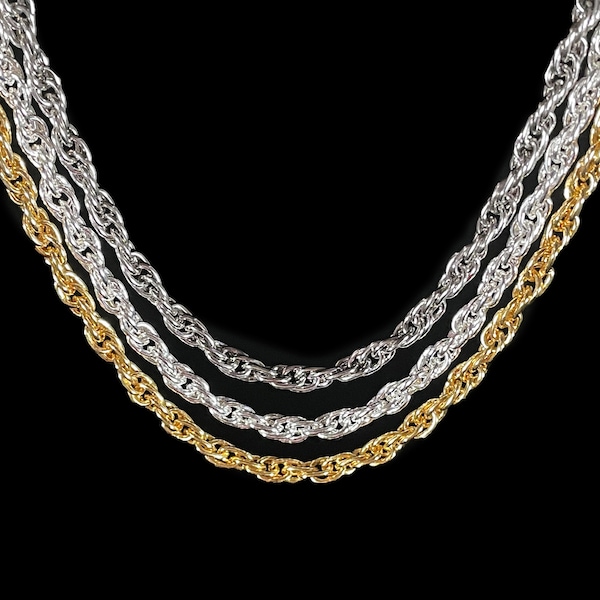 Platinum Rope Chains Men - Etsy