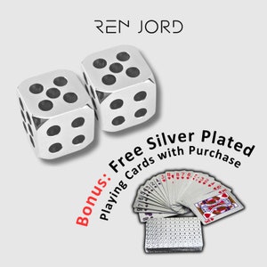 999 Pure Silver Dice – Solid Metal Game Dice, Buy 1 or 2, Handmade ...