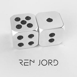 999 Pure Silver Dice – Solid Metal Game Dice, Buy 1 or 2, Handmade ...