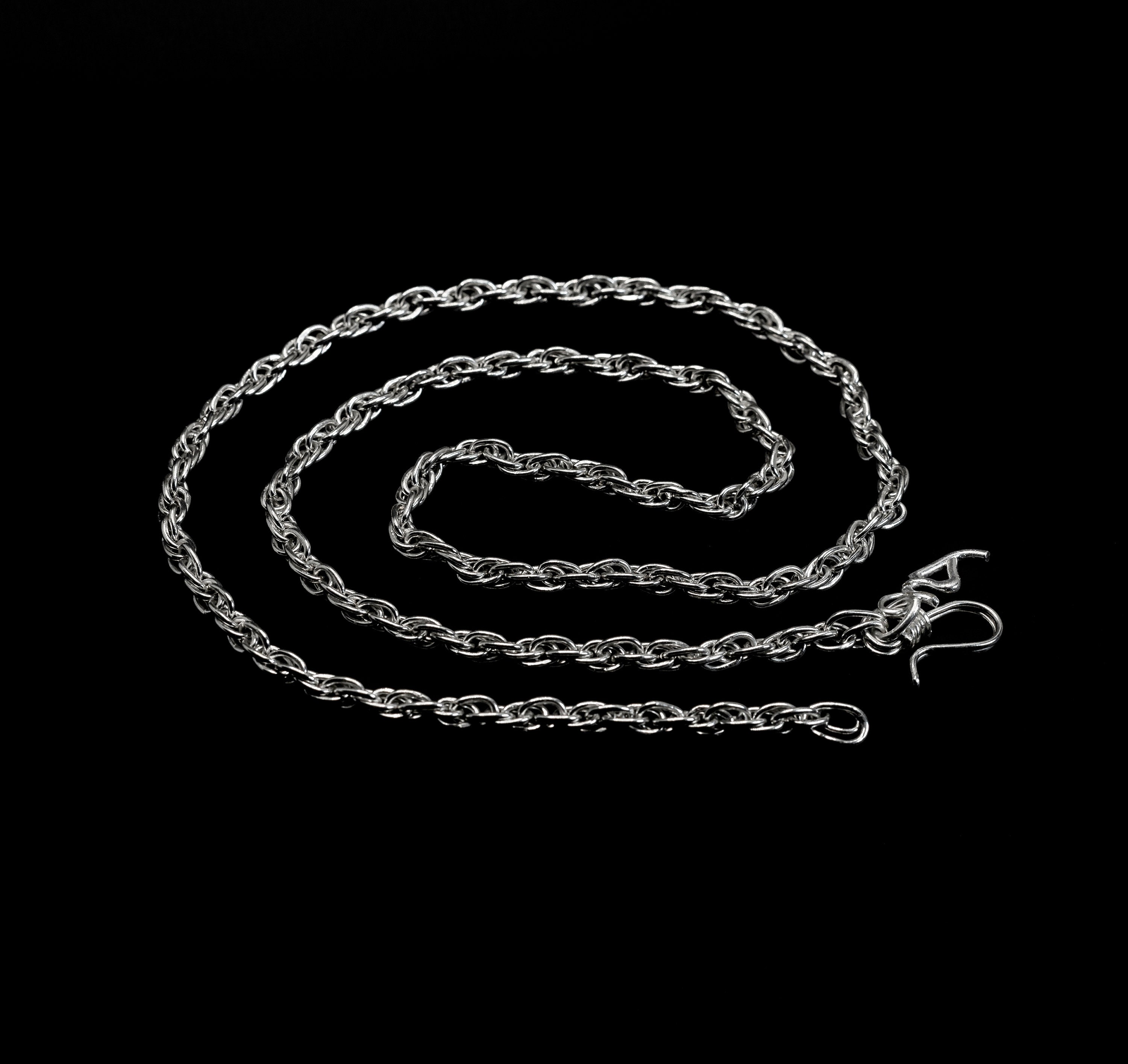 Handmade 999 Silver Rope Chain Necklace - Hypoallergenic, Custom Luxury ...