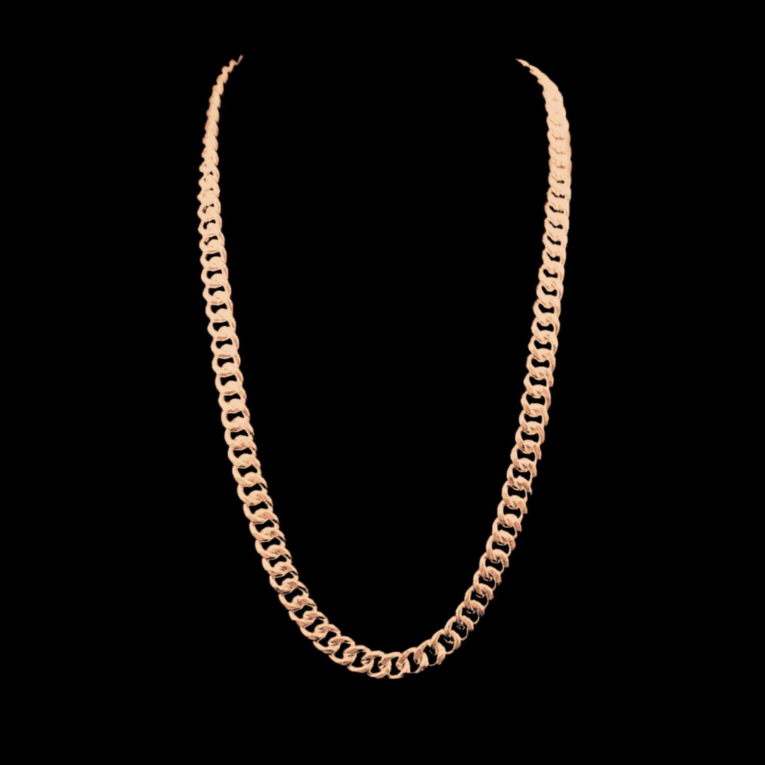 999 Copper Cuban Link Necklace, Hypoallergenic, Customized Luxury for ...