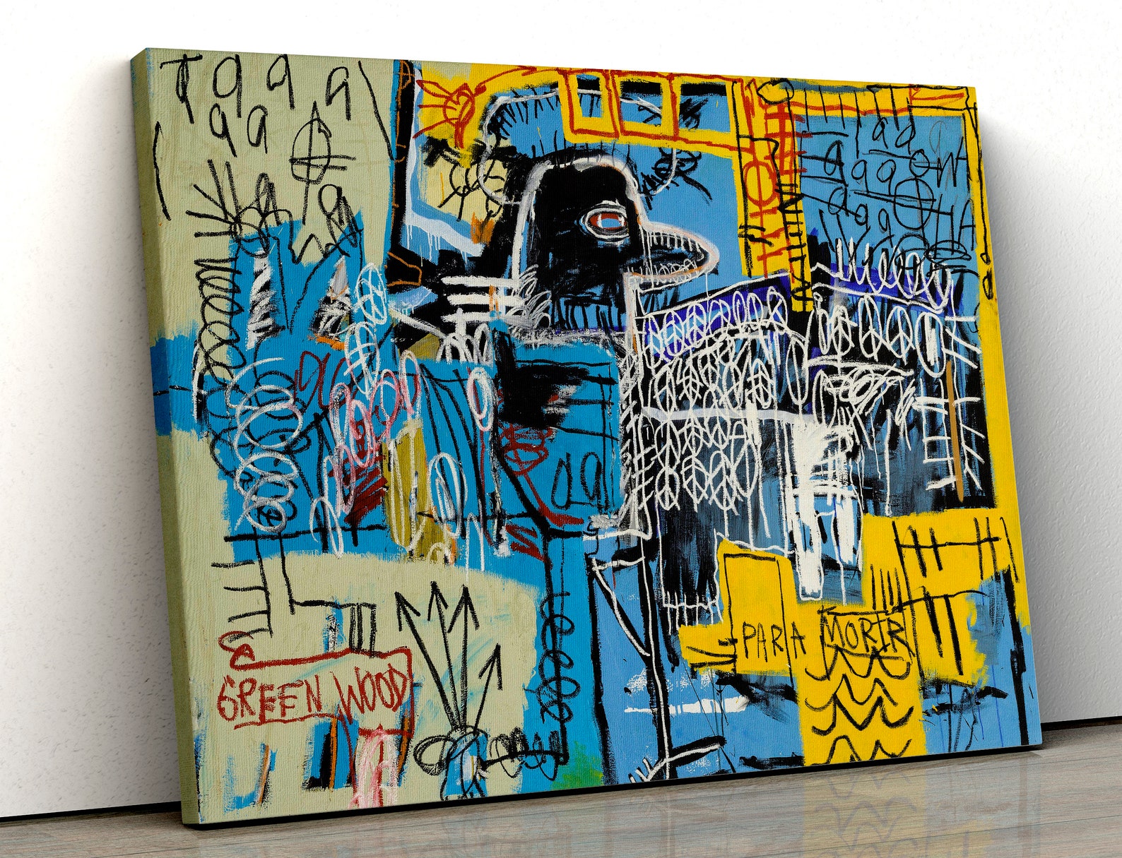 Basquiat Bird on Money print Jean-Michel Basquiat canvas | Etsy