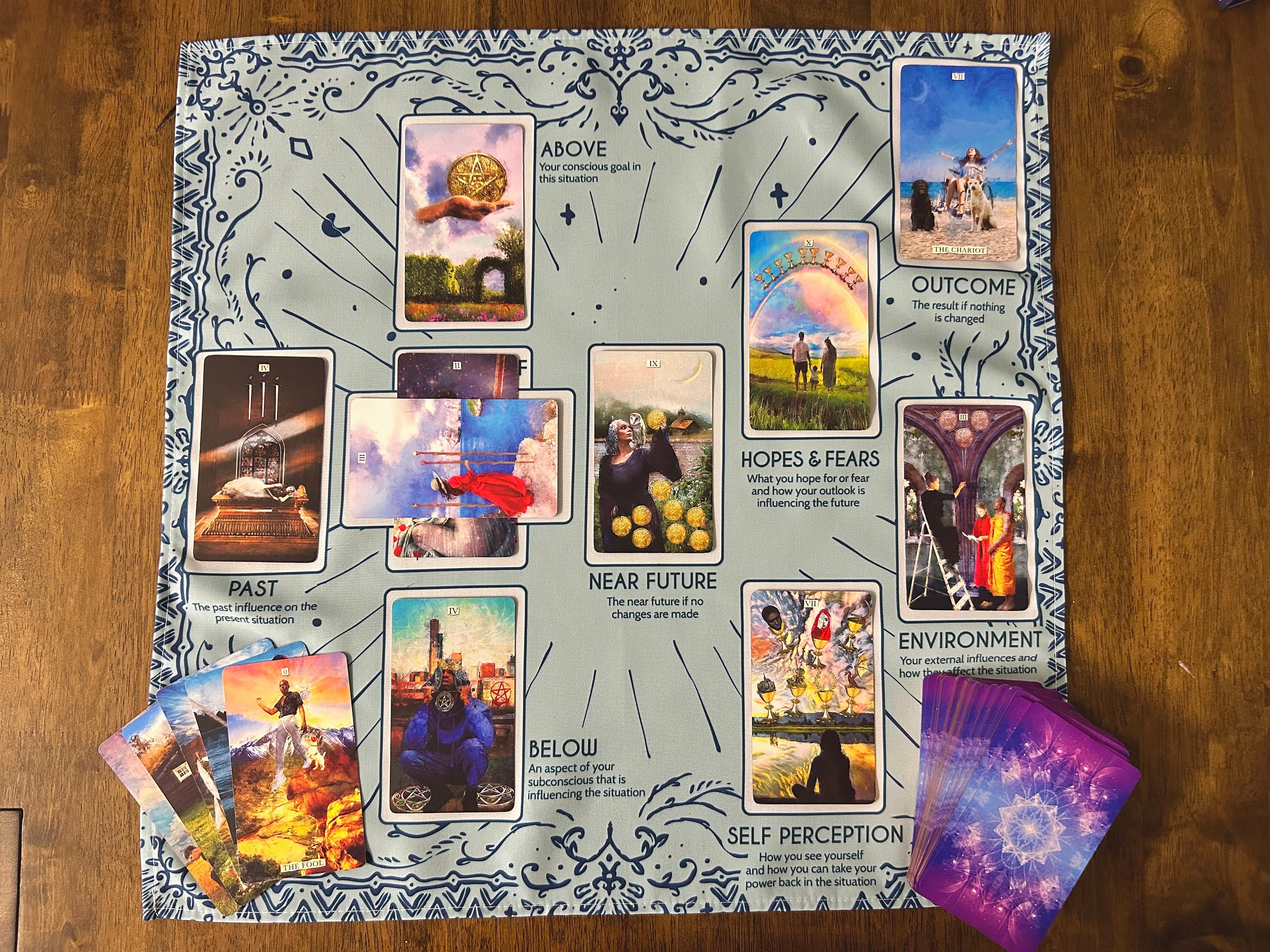 Celtic Cross Tarot Spread Cloth: 20" Square Mat - Etsy