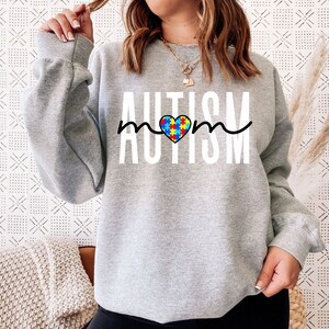 Autism Mom Crewneck Sweatshirt for Mom Autism Shirt Mom T Shirt for ...
