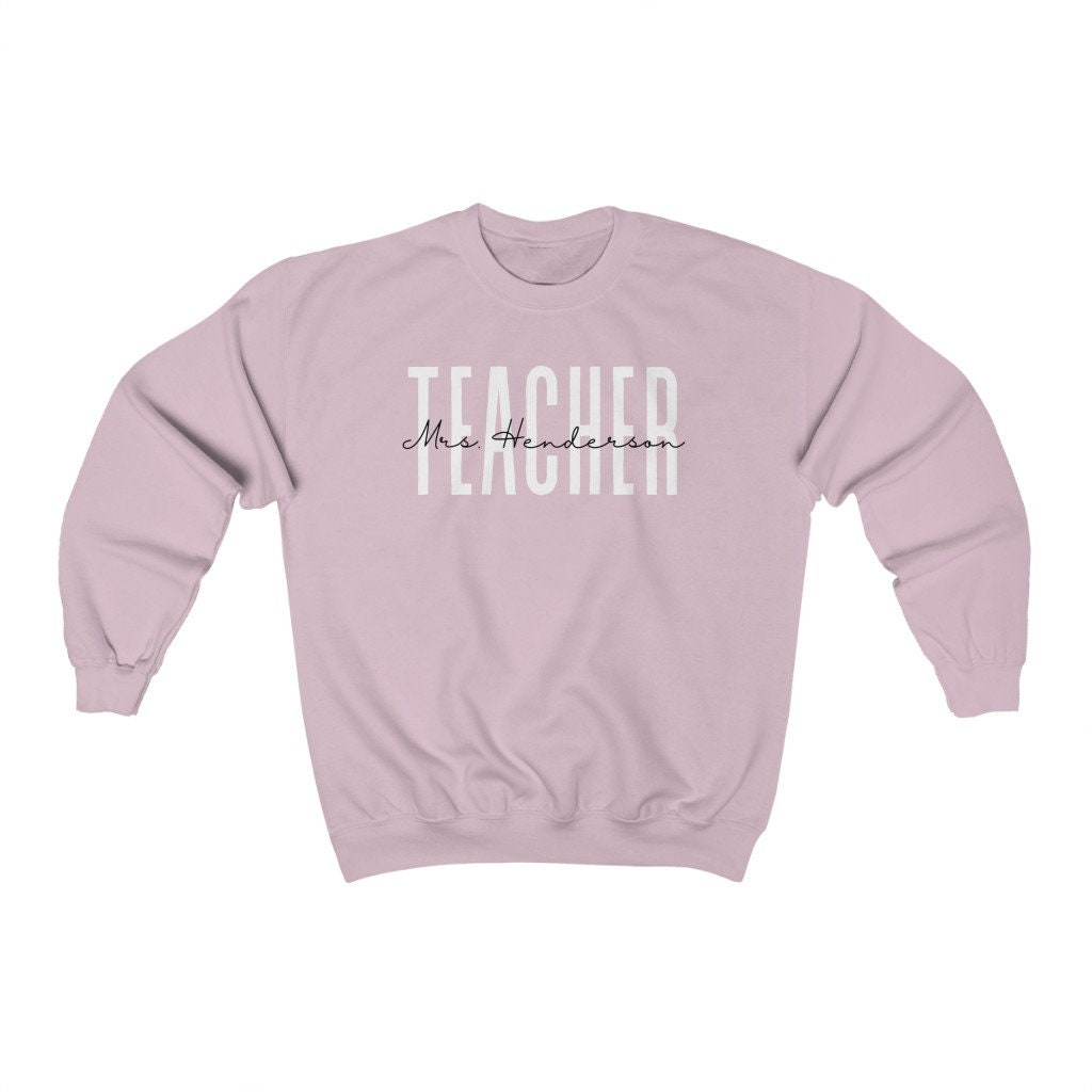 Personalized Teacher Sweatshirt Custom Teacher T Etsy