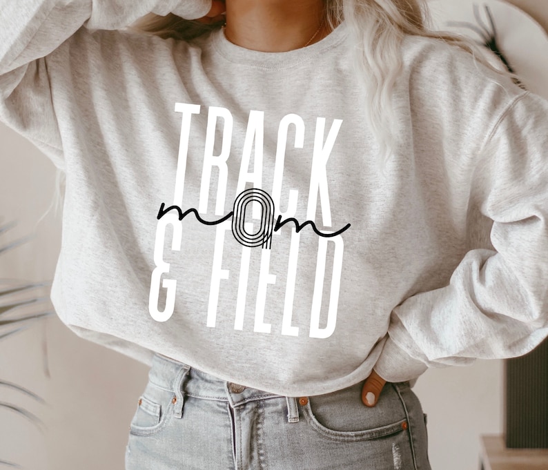 Track and Field Mom Crewneck Sweatshirt for Mom Track Shirt Mom T Shirt ...
