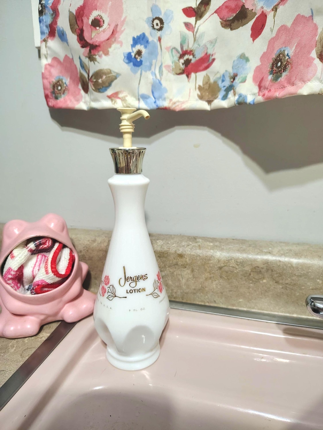 Vintage Pink Jergens Lotion Bottle - Etsy