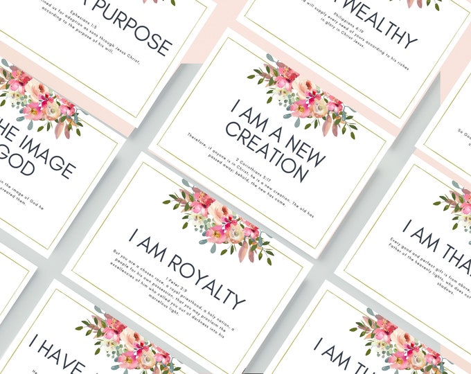 32 I AM Affirmation Cards, Biblical Affirmation, Printable Affirmation ...