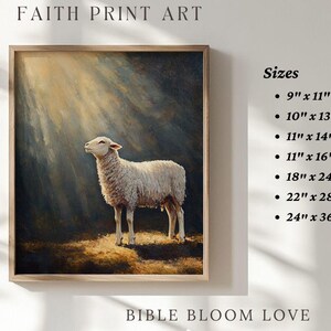 The Lamb of God Wall Art Print, Home Decor, Religious Gift ...