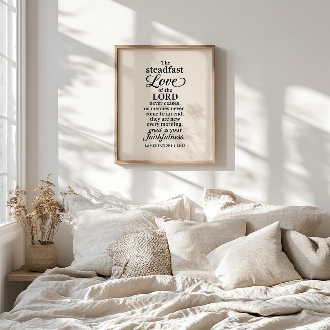 Lamentations 3:22 Poster Art Print, Christian Scripture Wall Decor ...