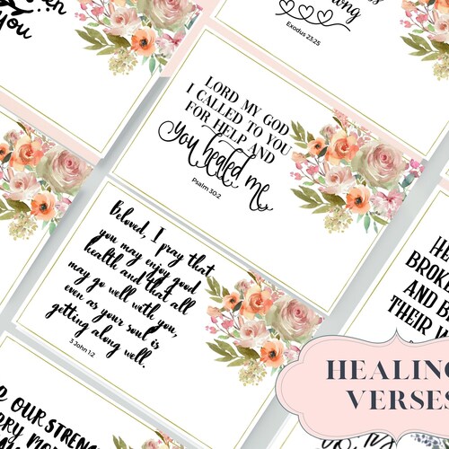 Bible Verse Cards Printable Set of 12size 4x6inspirational - Etsy