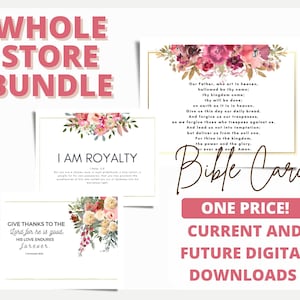 Scripture Card Printable Bundle for the Entire Store ~ Includes All ...