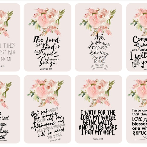 Printable Scripture Cards Bible Verse Cards Scripture Memory - Etsy