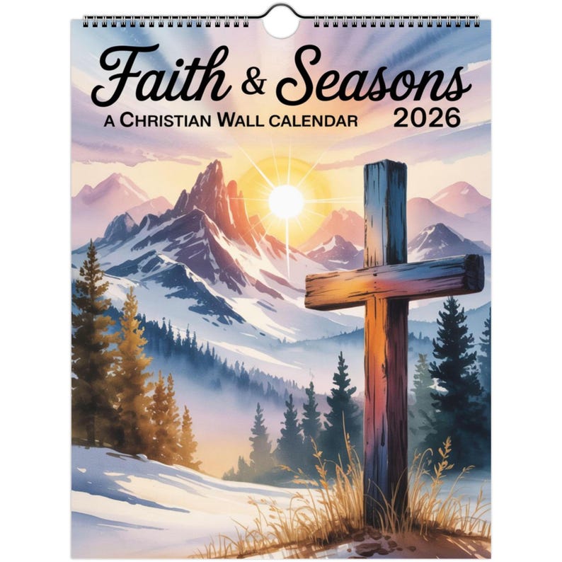 2026 Christian Wall Calendar | Bible Verse Monthly Scripture Calendar ...