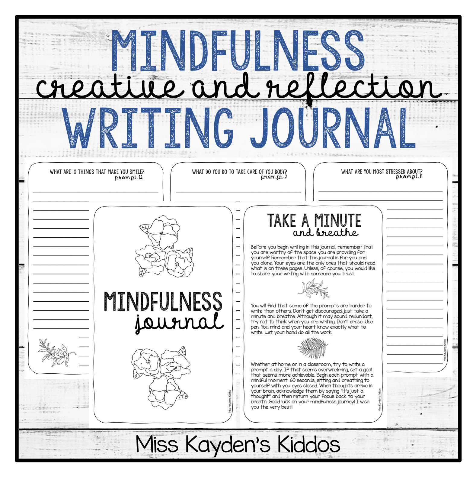 Printable Mindfulness Journal For Middle and High School | Etsy