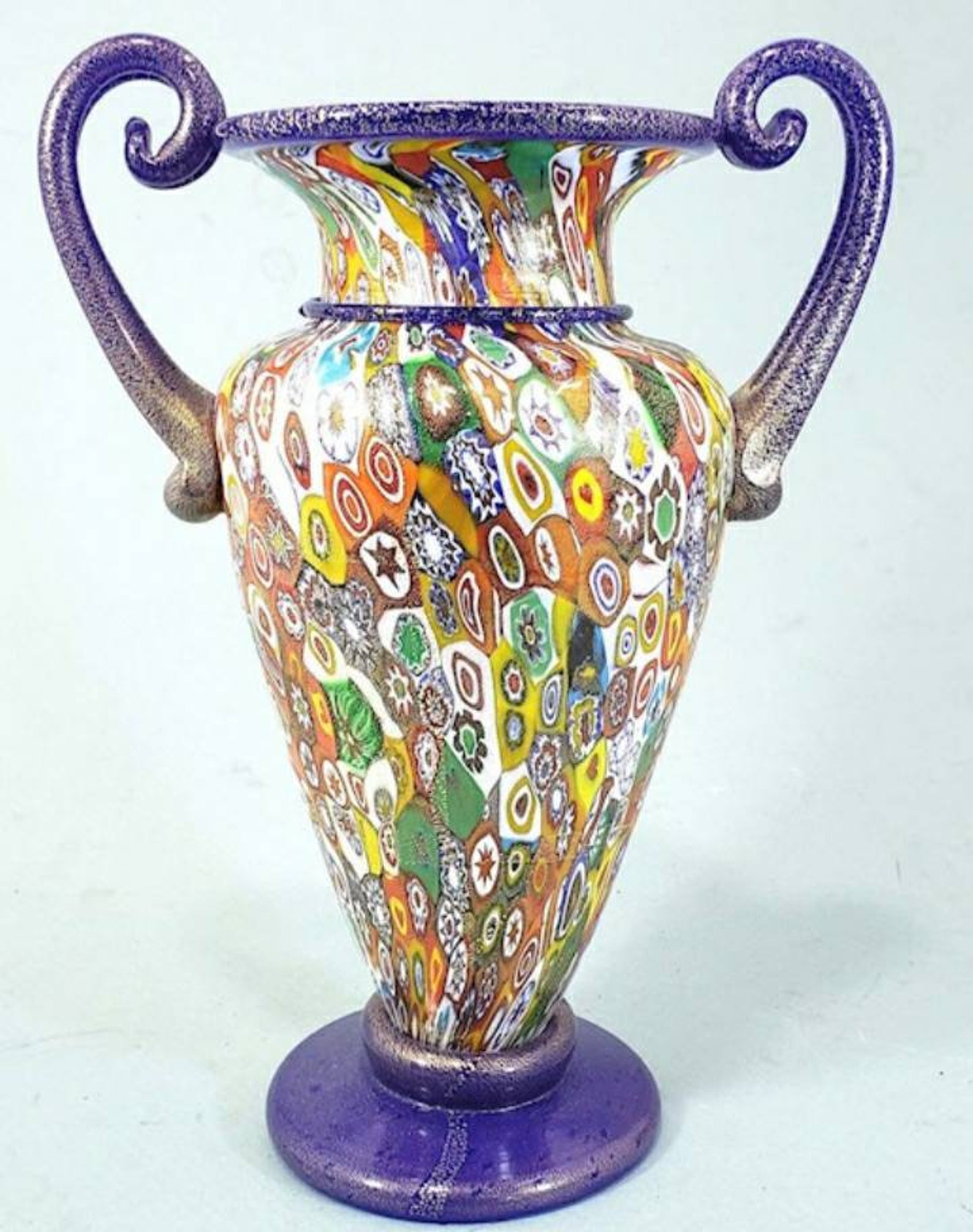 Signed Vintage Gambaro and Poggi Millifiori Murano Vase - Etsy