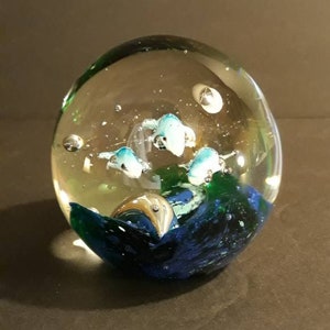Ocean Scene Glass Paperweight - Etsy