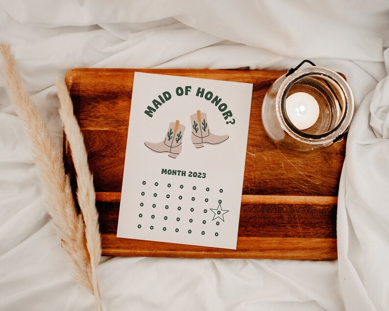 Retro Bridesmaid Proposal Calendar, Will You Be My Bridesmaid, Maid of ...
